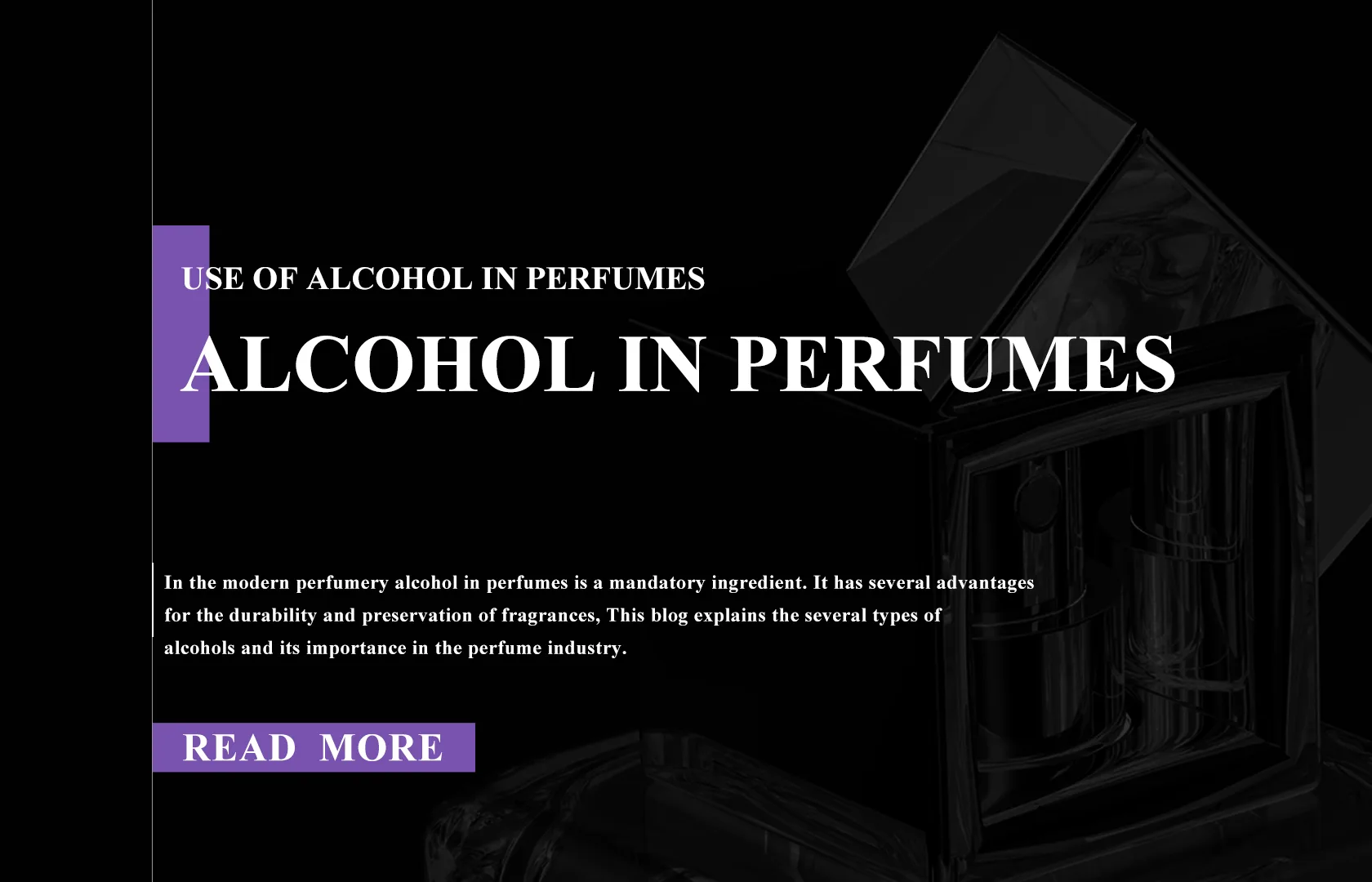 What is the use of alcohol in perfumes- Is alcohol a mandatory ...